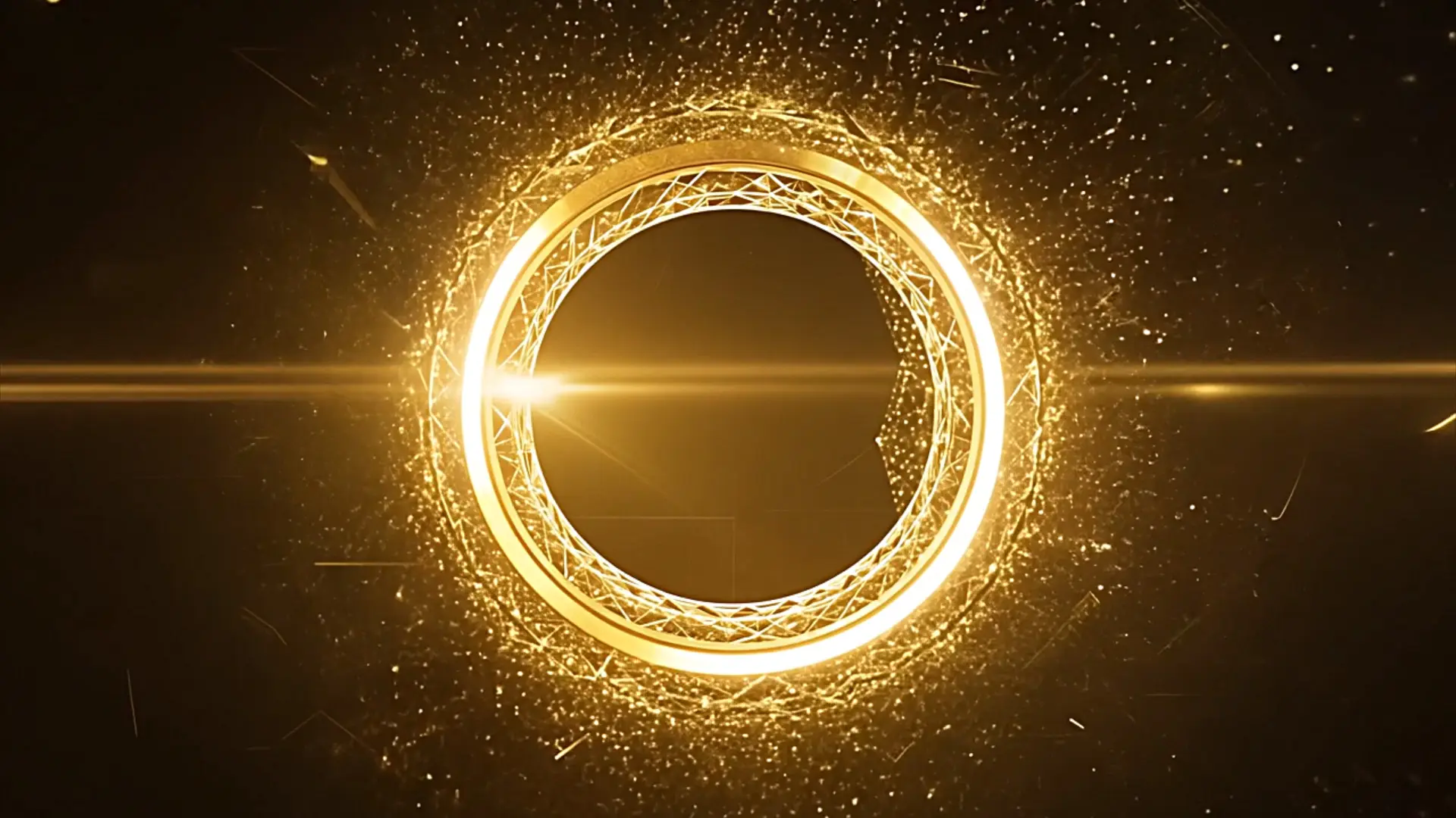 Golden Ring Particle Background For Logo Reveal Animation | Videos